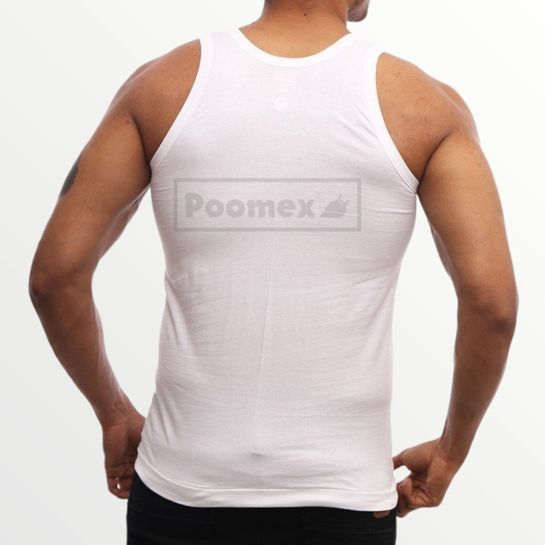 Poomex Gents White Premium Luxury Fine Vest (Half Sleeve & Sleeveless)# ...